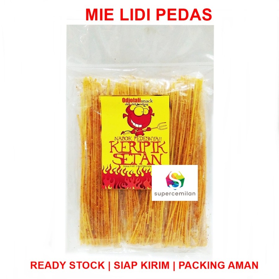 Odjolali Keripik Setan Snack Lidi | Mie Lidi | Biting Pedas Isi 10 Pcs ...
