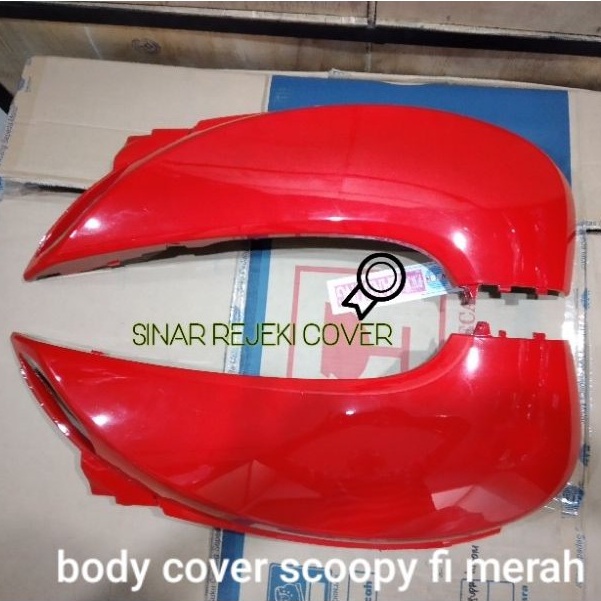 Win - Cover Body Scoopy Fi Merah New/ Cover Body Bodi Belakang Sepasang ...