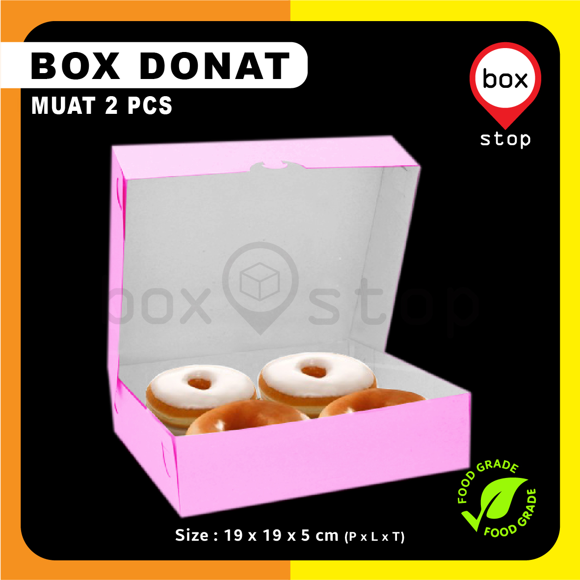 Kotak Dus Box DONAT PINK Isi 4 (20 pcs) | Lazada Indonesia