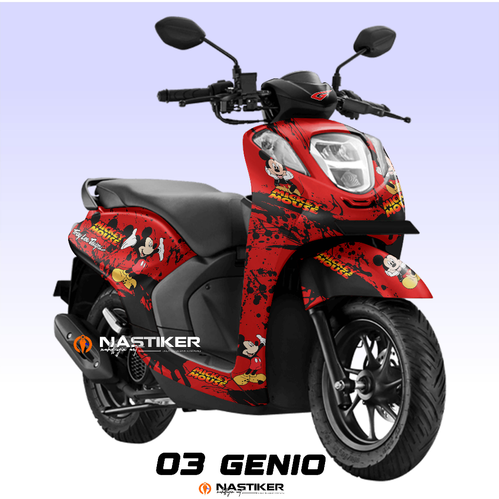 DECAL HONDA GENIO FULL BODY - DECAL GENIO MICKEY MOUSE SIMPEL ...