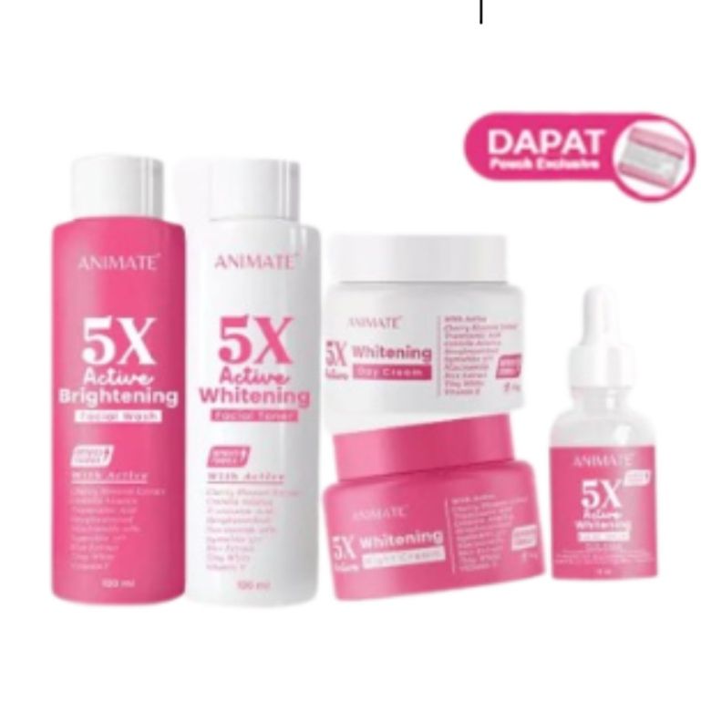 ANIMATE Instan Whitening Series 5in1 / animate paket pemutih bpom ...