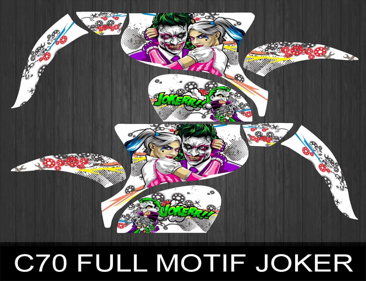 STIKER STRIPING DECAL C70 FULL MOTIF JOKER | Lazada Indonesia