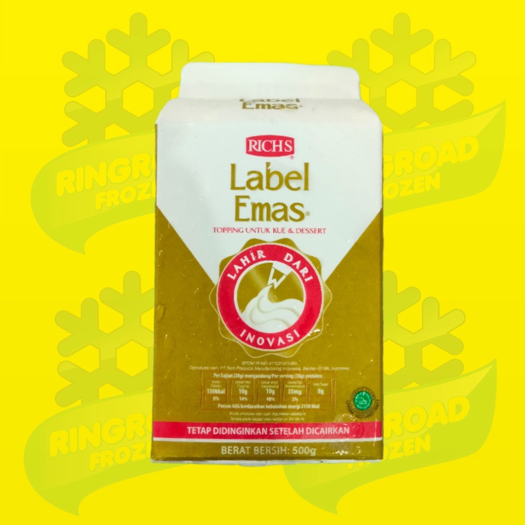 RICHS GOLD LABEL 500 GR - LABEL EMAS UNTUK TOPPING KUE DAN ROTI ...