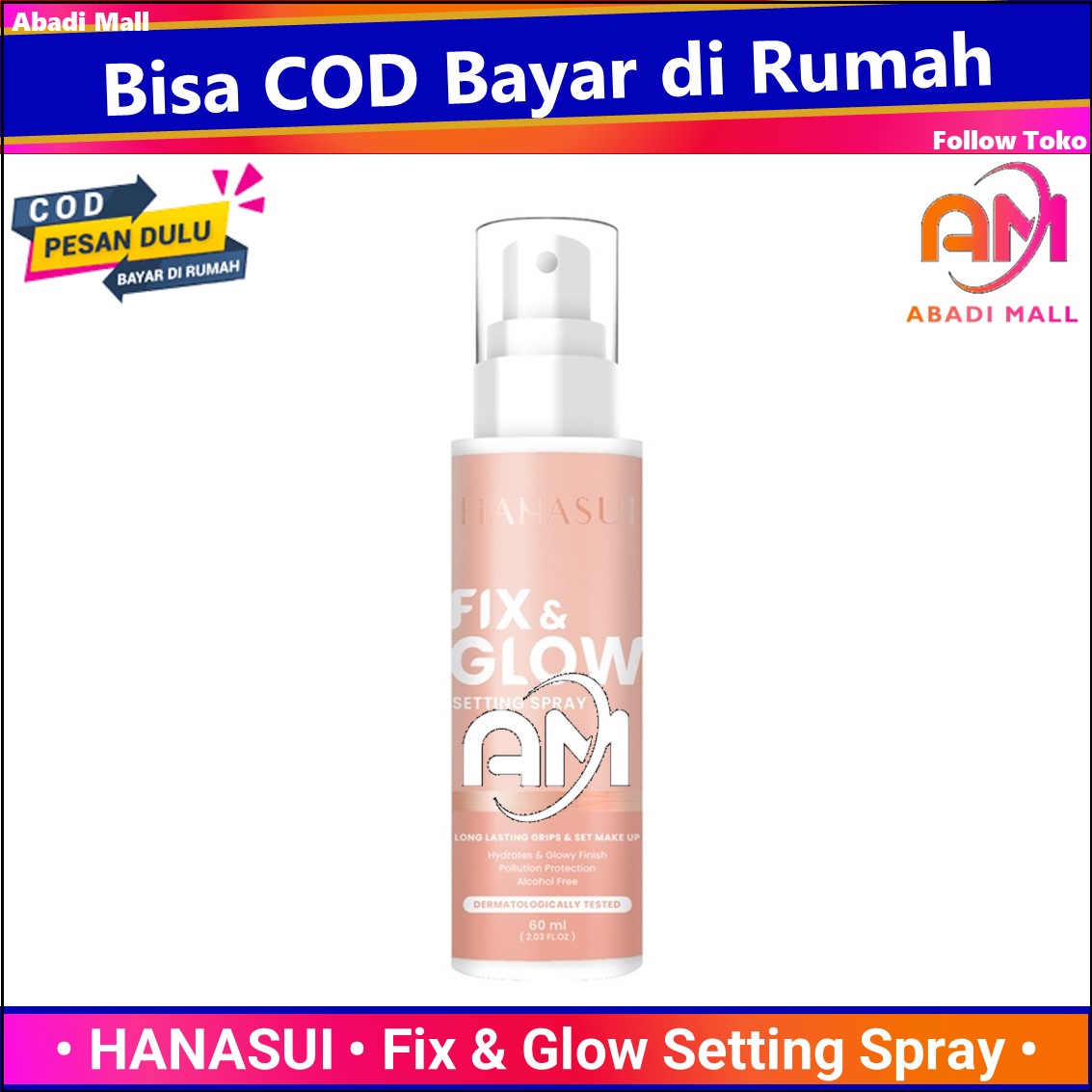ABADI MALL Hanasui Fix & Glow Setting Spray 3 in 1 Makeup Lock Fine ...