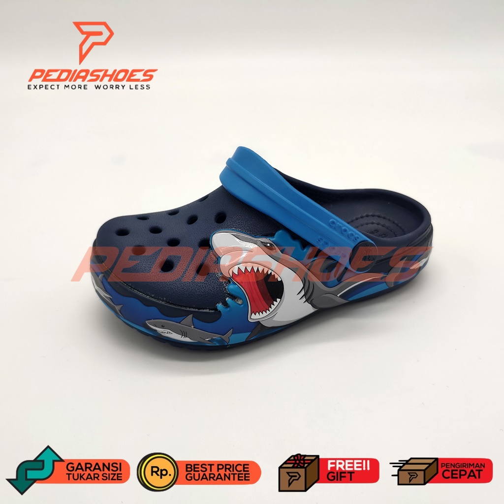 Croc Fun Lab Shark Kids & Junior Sandal Anak Sandal Hiu | Lazada Indonesia