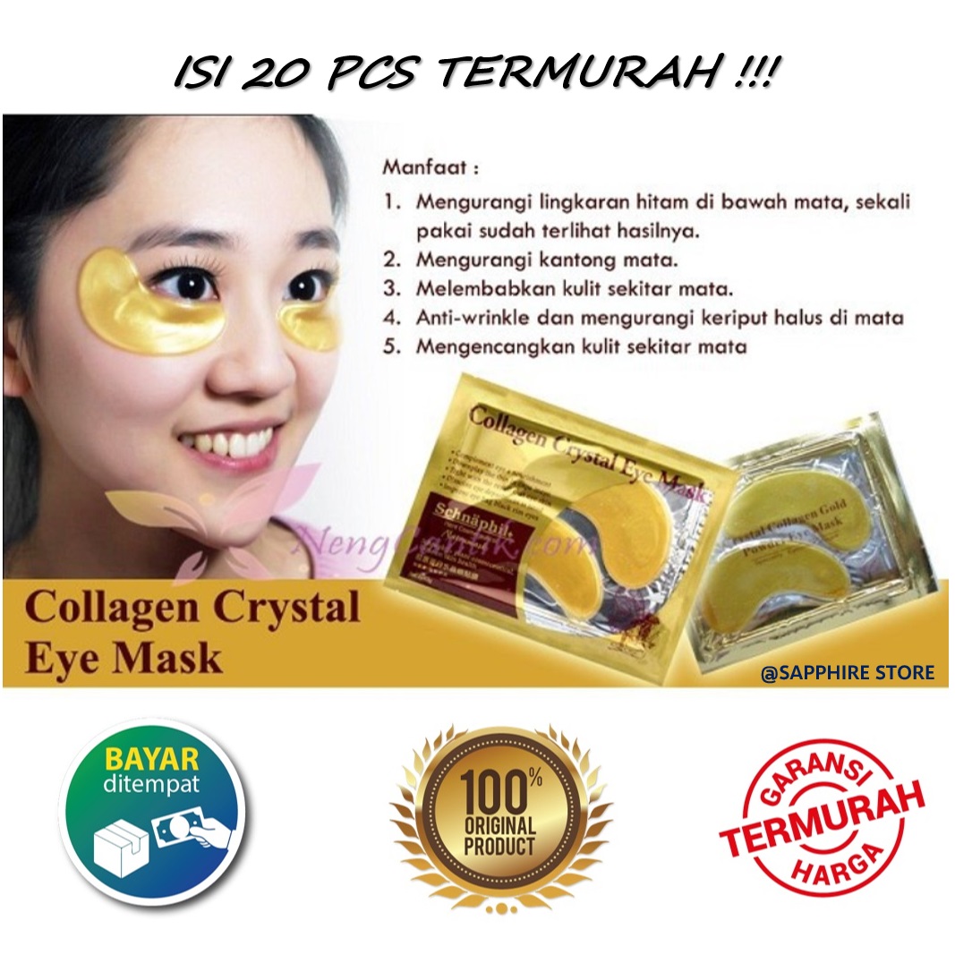 TERMURAH - 20 Pcs !!! Masker Mata Collagen Crystal Eye Mask ORIGINAL ...