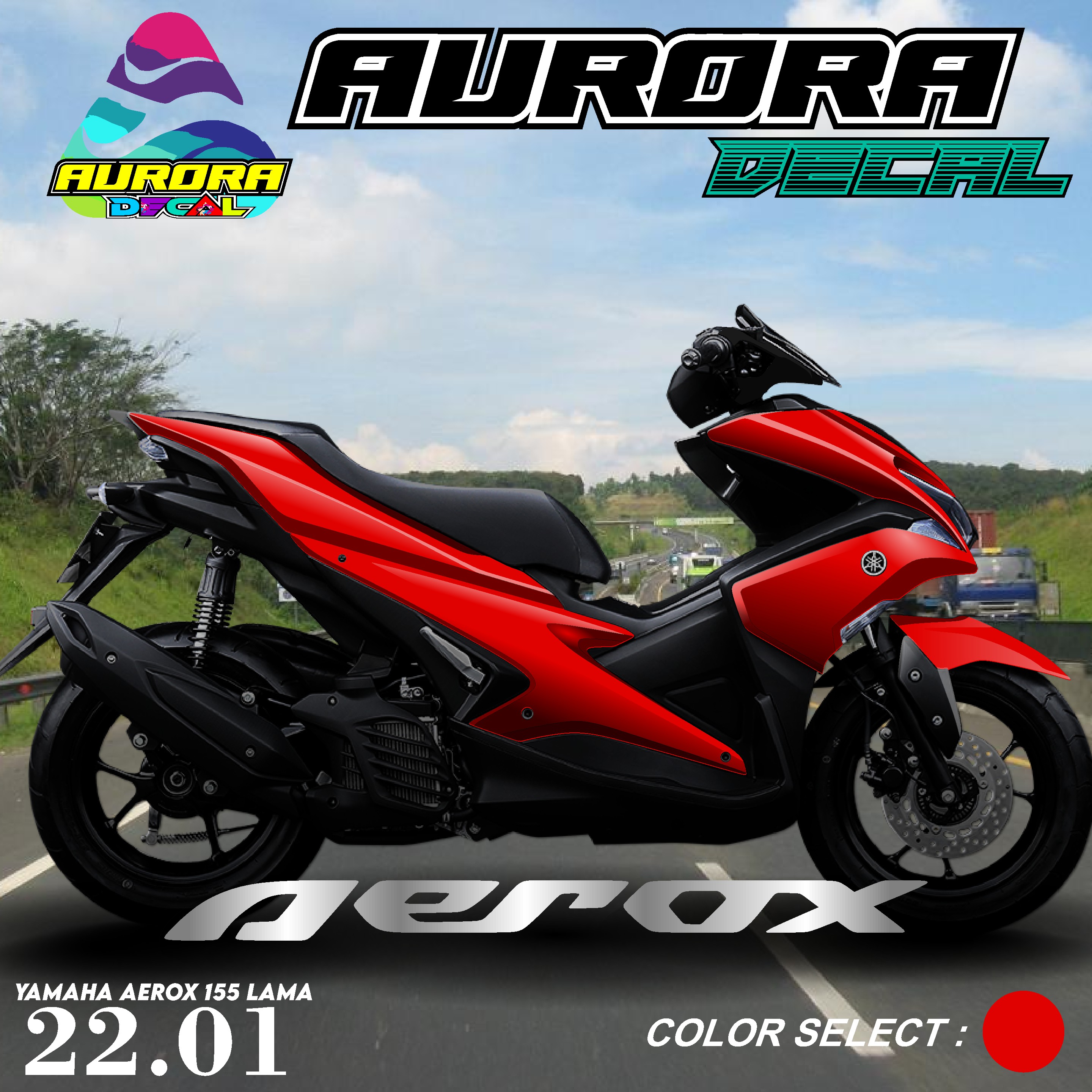 CODDecal Dekal Sticker Stiker Striping Yamaha Aerox 155 Connected FULL ...
