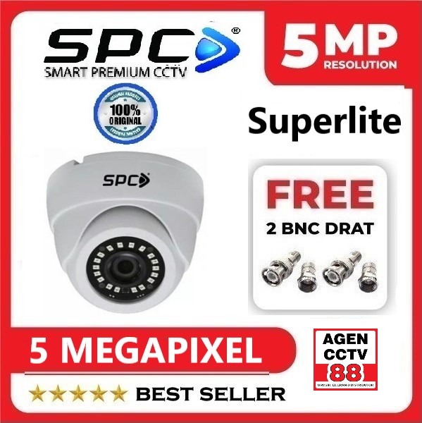 KAMERA CCTV SPC SUPERLITE INDOOR 5MP SUPER HD 2560P Free 2 BNC Drat ...