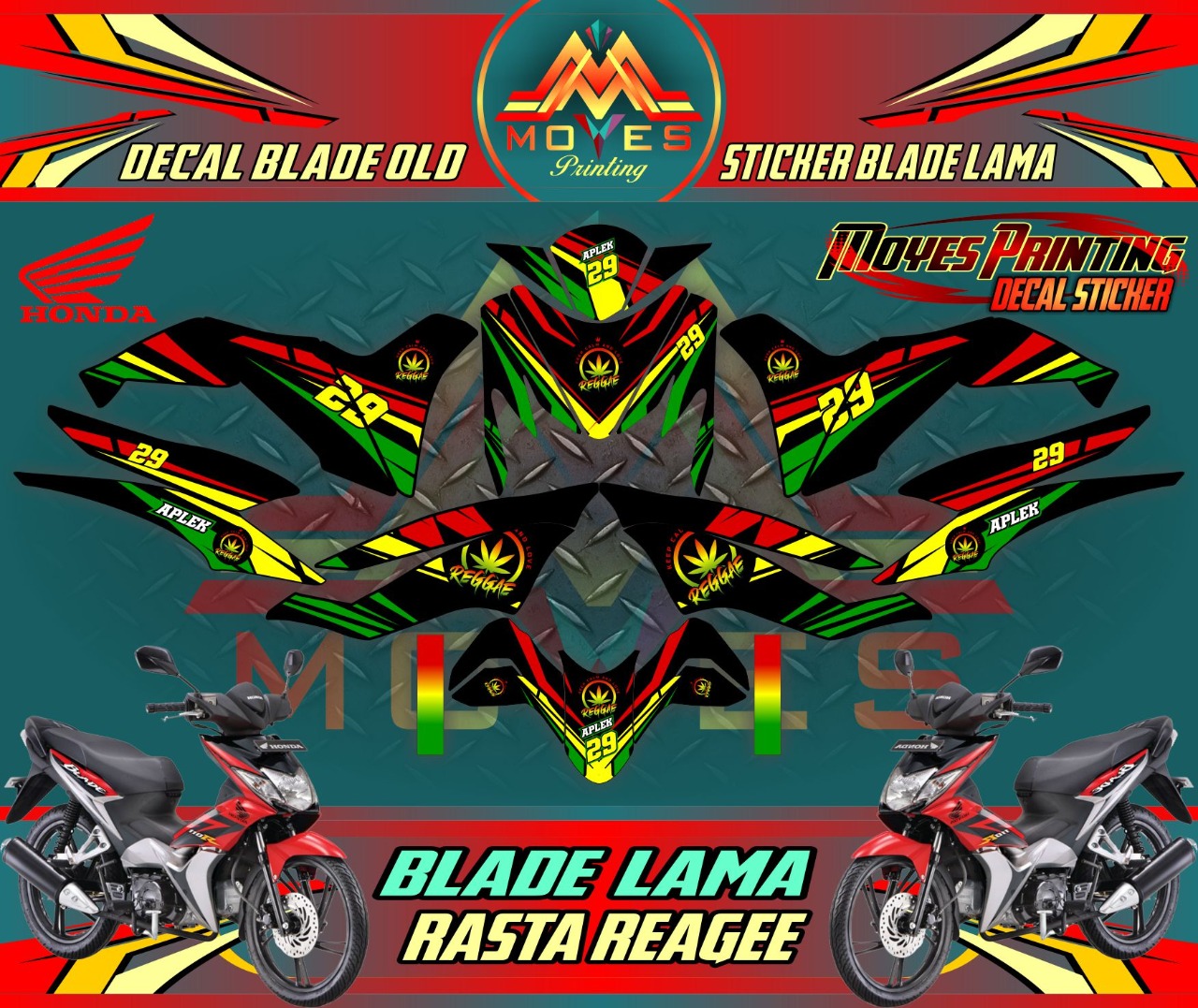 decal stiker blade stiker decal blade decal stiker motor honda blade ...