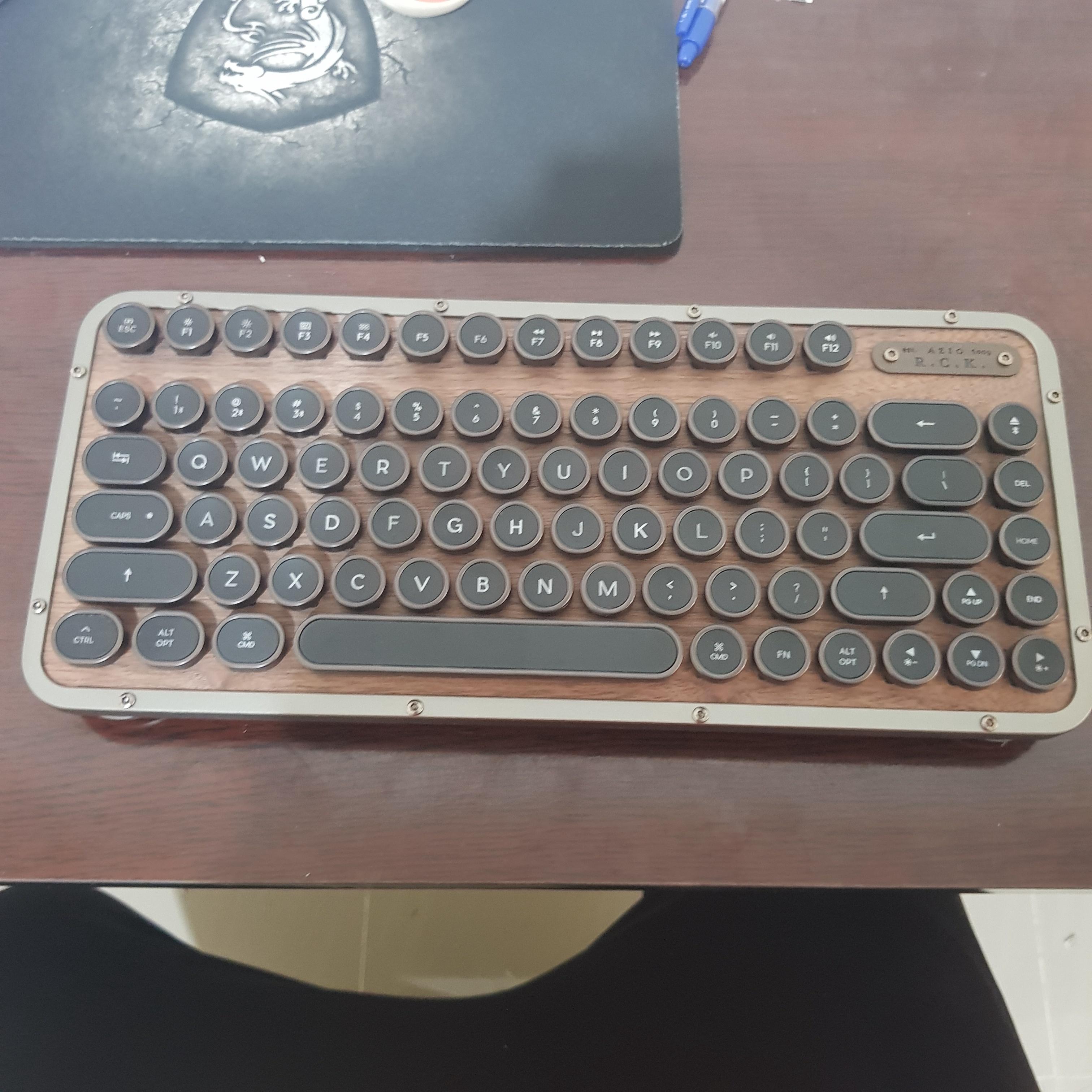 AZIO Retro Compact Elwood MK-RCK-W-01-US MAC Mechanical Keyboard ...