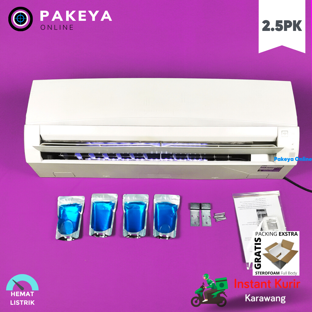 Kipas Angin Model AC 2.5PK Remote Plus LED ICE GEL Free Packing ...