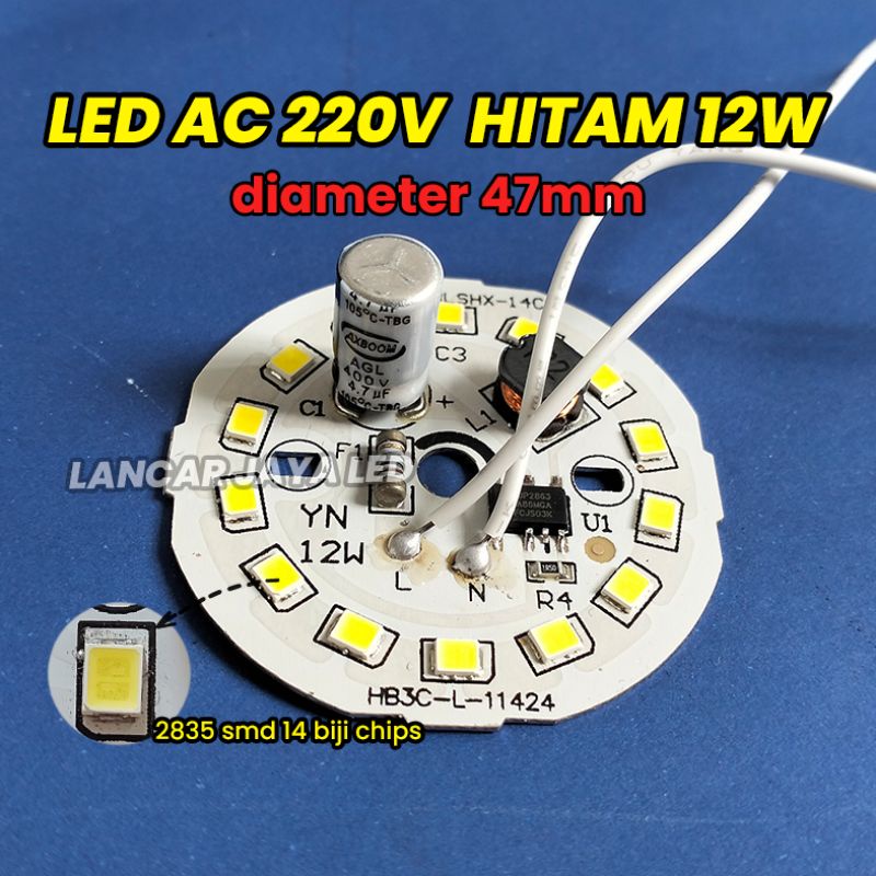 Modul PCB Led Ac Kode Hitam 12w | Lazada Indonesia