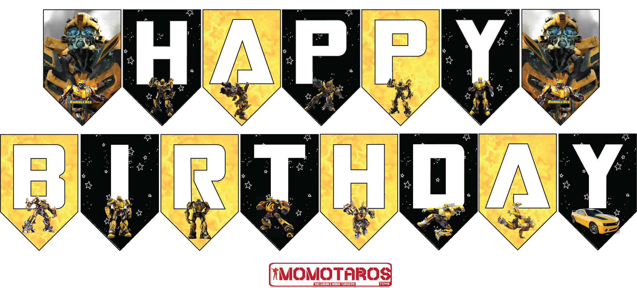 Banner Happy birthday Bumblebee Transformers set | Lazada Indonesia