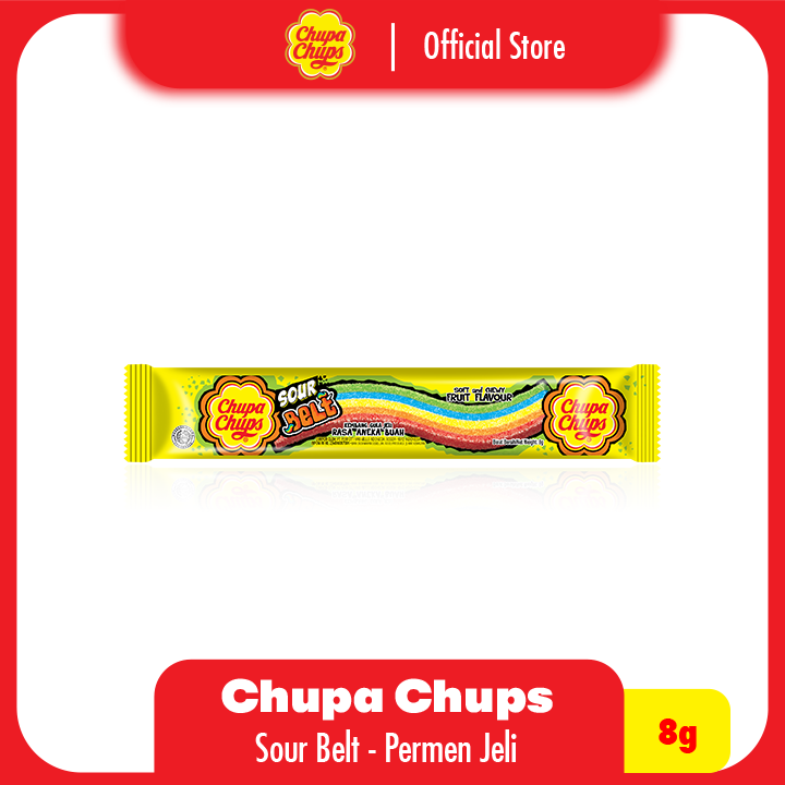 Chupa Chups Sour Belts Soft and Chewy 8g - Permen Jeli Rasa Aneka Buah | Lazada Indonesia