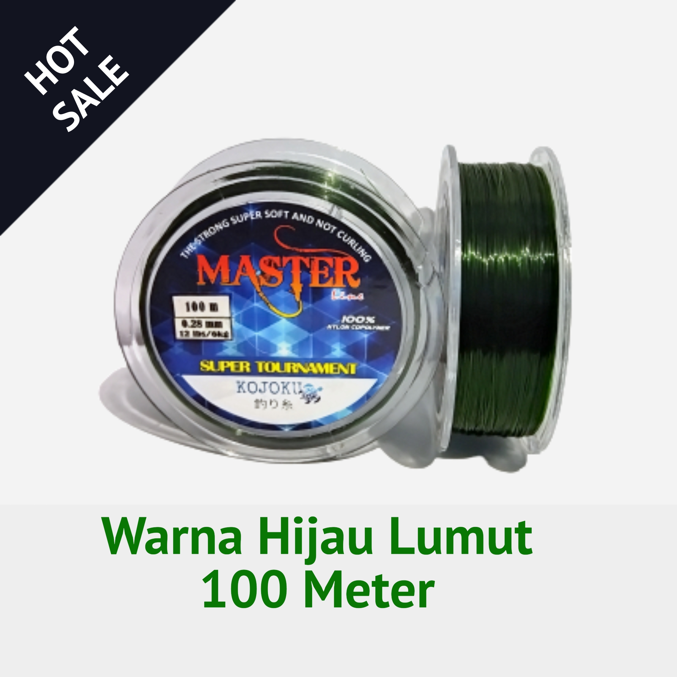 SENAR PANCING KUAT ANTI KRITING MASTERLINE WARNA HIJAU LUMUT | Lazada ...