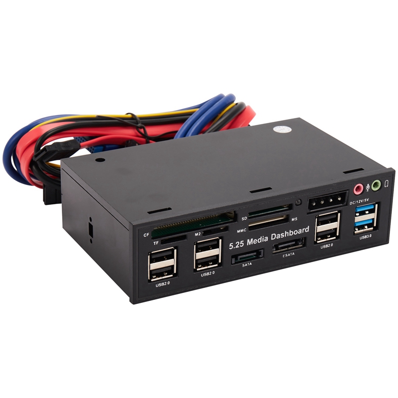 5.25 Inch Usb 3.0 Front Panel Pc Usb 3.0/2.0 Hub E-Sata Sata Audio ...