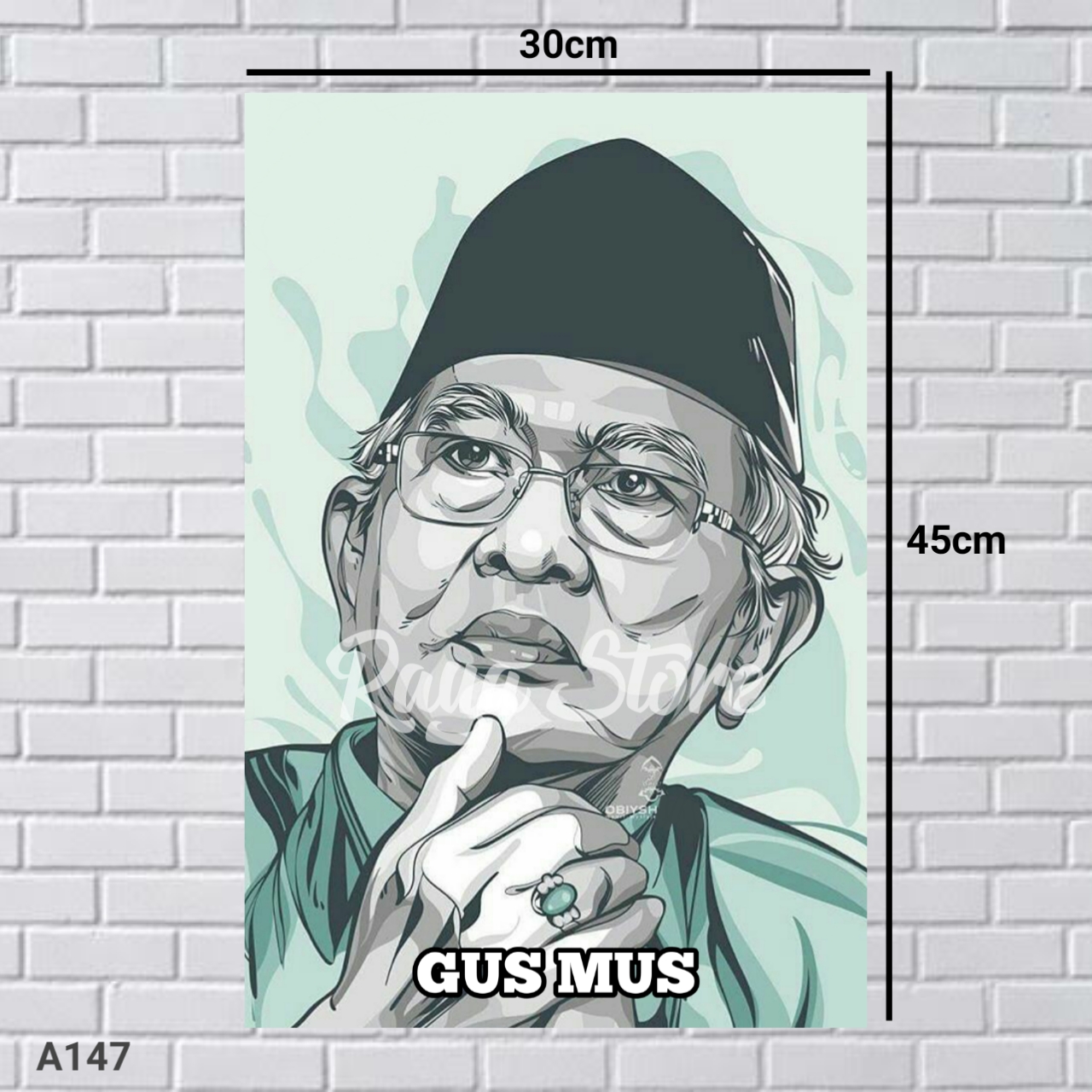 POSTER A3 KH Mustofa Bisri / POSTER GUS MUS / POSTER HABIB / POSTER ...
