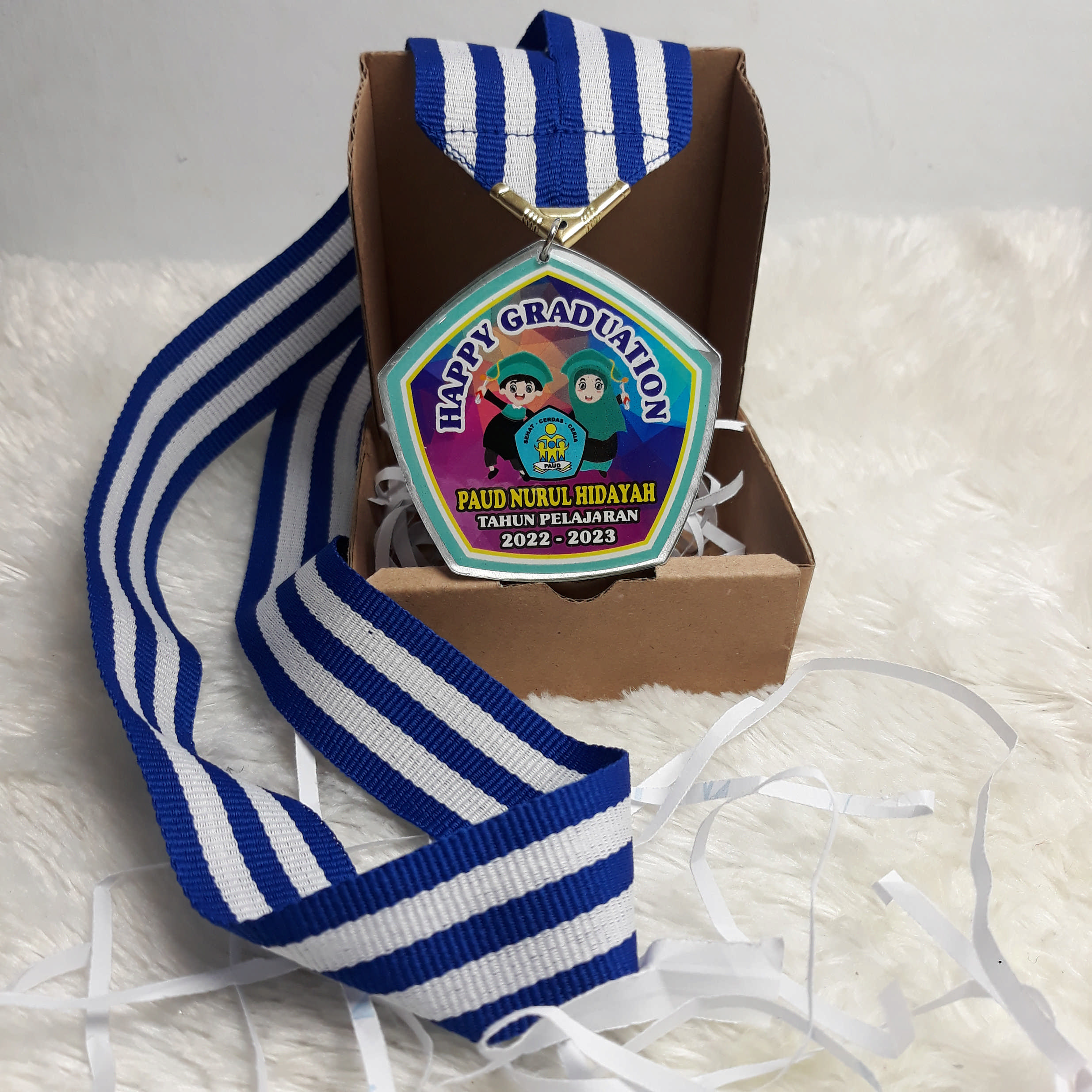 [10 PCS] Medali Mendali Wisuda Kelulusan, Perpisahan, Kejuaraan, Lomba ...