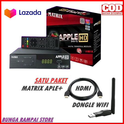 Matrix Receiver Tv Set Top Box Silver DVB T2 Digital Paket Komplit bisa ...