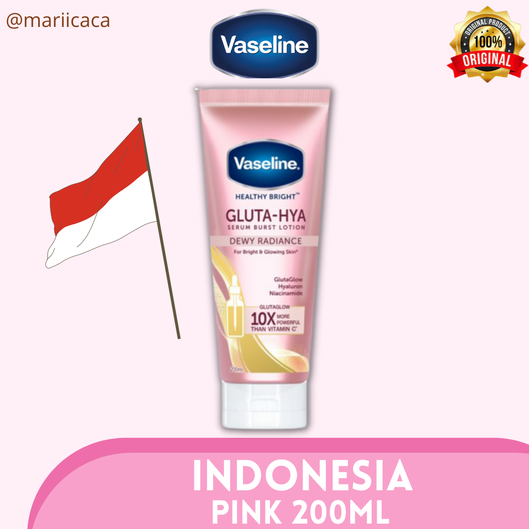 Vaseline Gluta Hya Serum Burst UV Lotion - Thailand & Indonesia (Dewy ...
