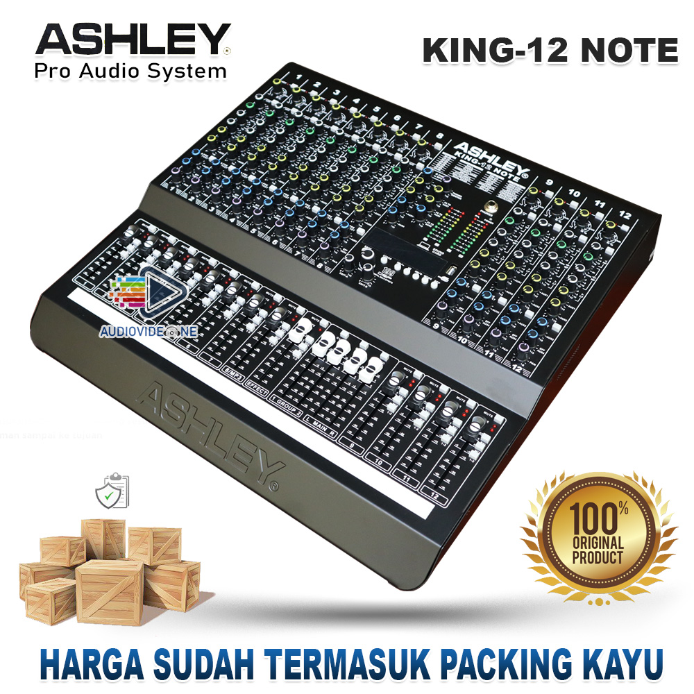 MIXER ASHLEY KING 12 NOTE ORIGINAL PROFESSIONAL MIKSER AUDIO 12 CHANEL BLUETOOTH FREE PACKING ...