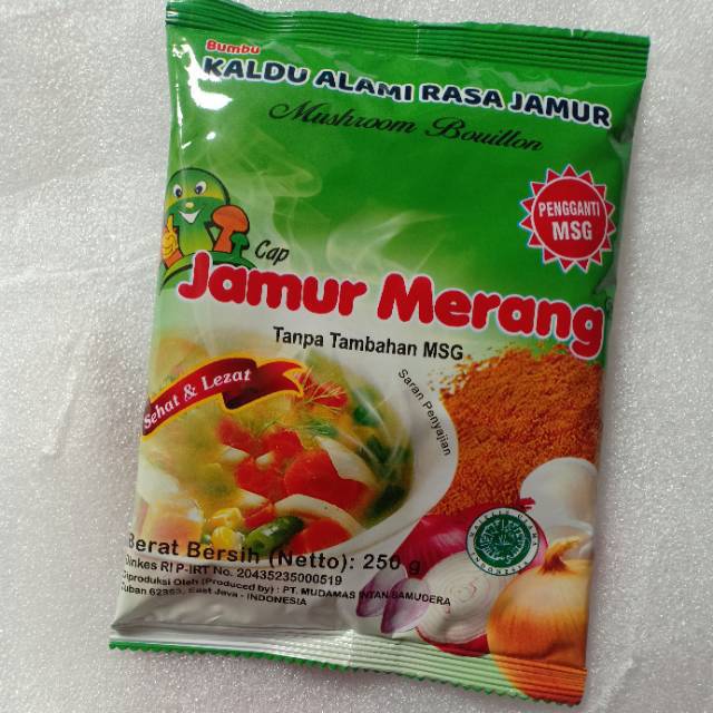 Kaldu Jamur Merang Rasa Original 250 Gram Non MSG Pengganti Vetsin ...
