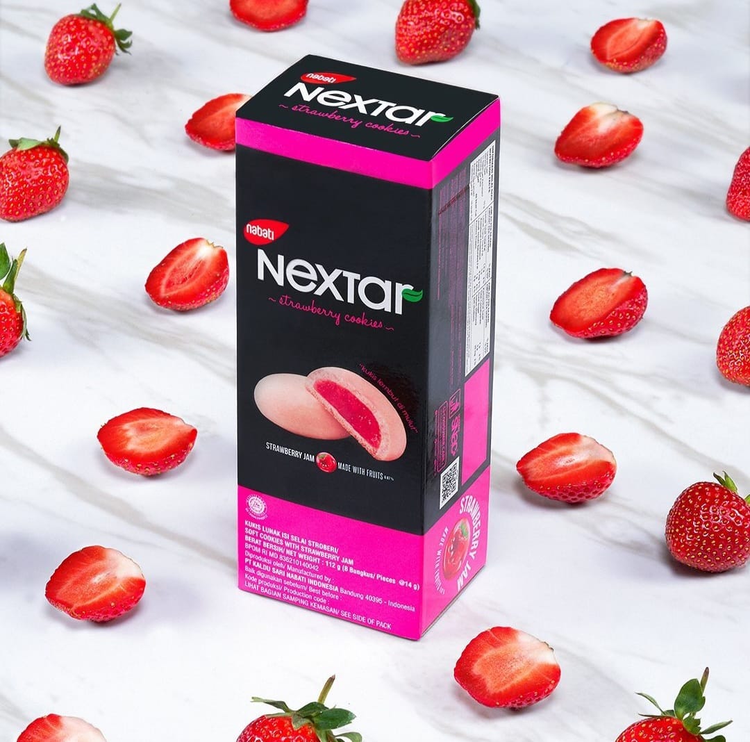 Nabati Nextar Nastar Rasa Strawberry - Kukis Lunak Isi Selai Rasa ...