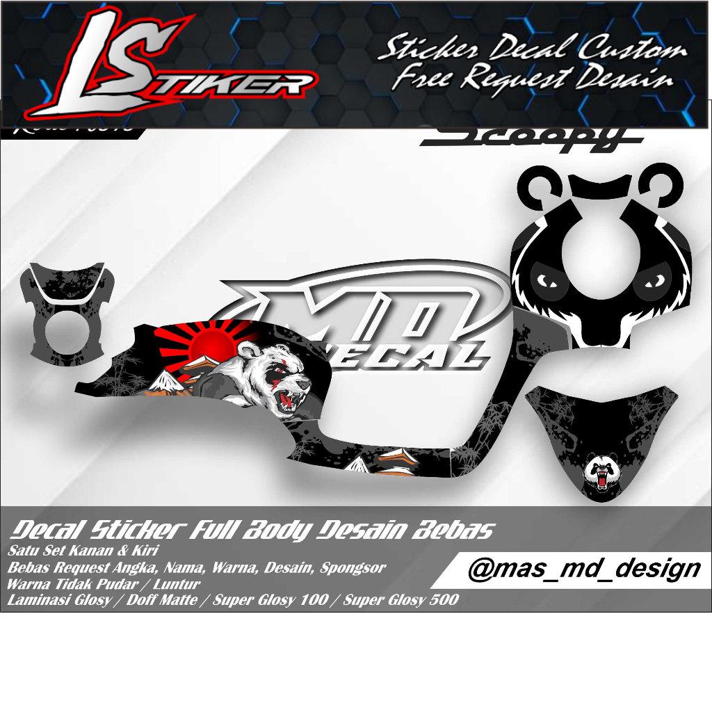 0343 Sticker full body SCOOOPY PANDA LUCU STICKER VARIASI SCOOPY DESAIN ...