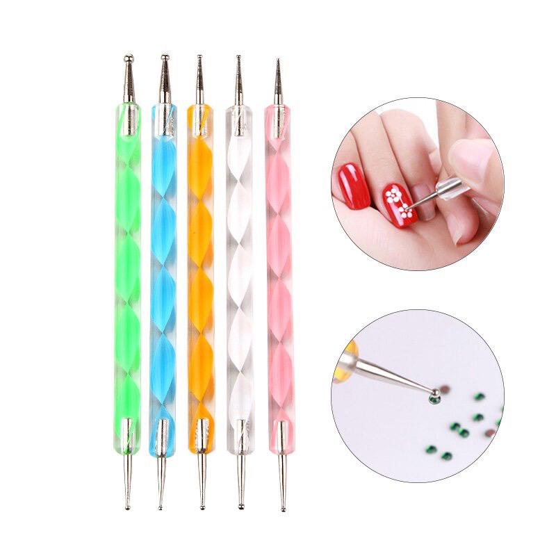 Dotting Pen Tools Nail Art Set 5 pcs/ Dotting Pen Alat Lukis Kuku isi 5 Nail Art Tools | Lazada ...