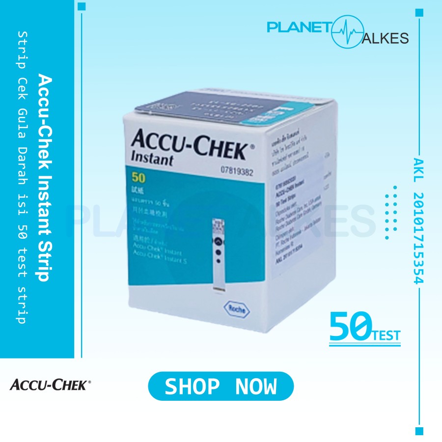 STRIP ACCU CHEK INSTANT - Strip Cek Gula Darah ISI 50 Accu Check ...