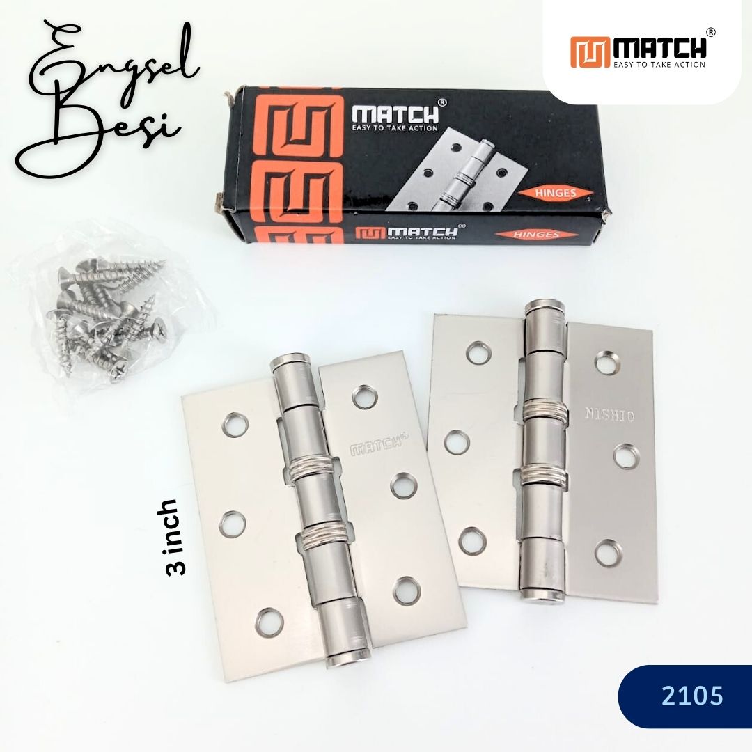 Engsel Besi Match 3" / 4" / 5 " inch Engsel Besi Pintu Jendela Engsel ...