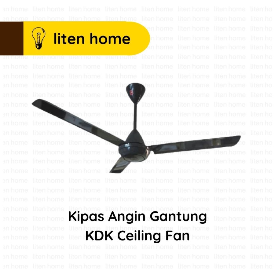 KDK Ceiling Fan Kipas Angin Gantung Plafon WZ56GY WZ56 (ABU TUA ...
