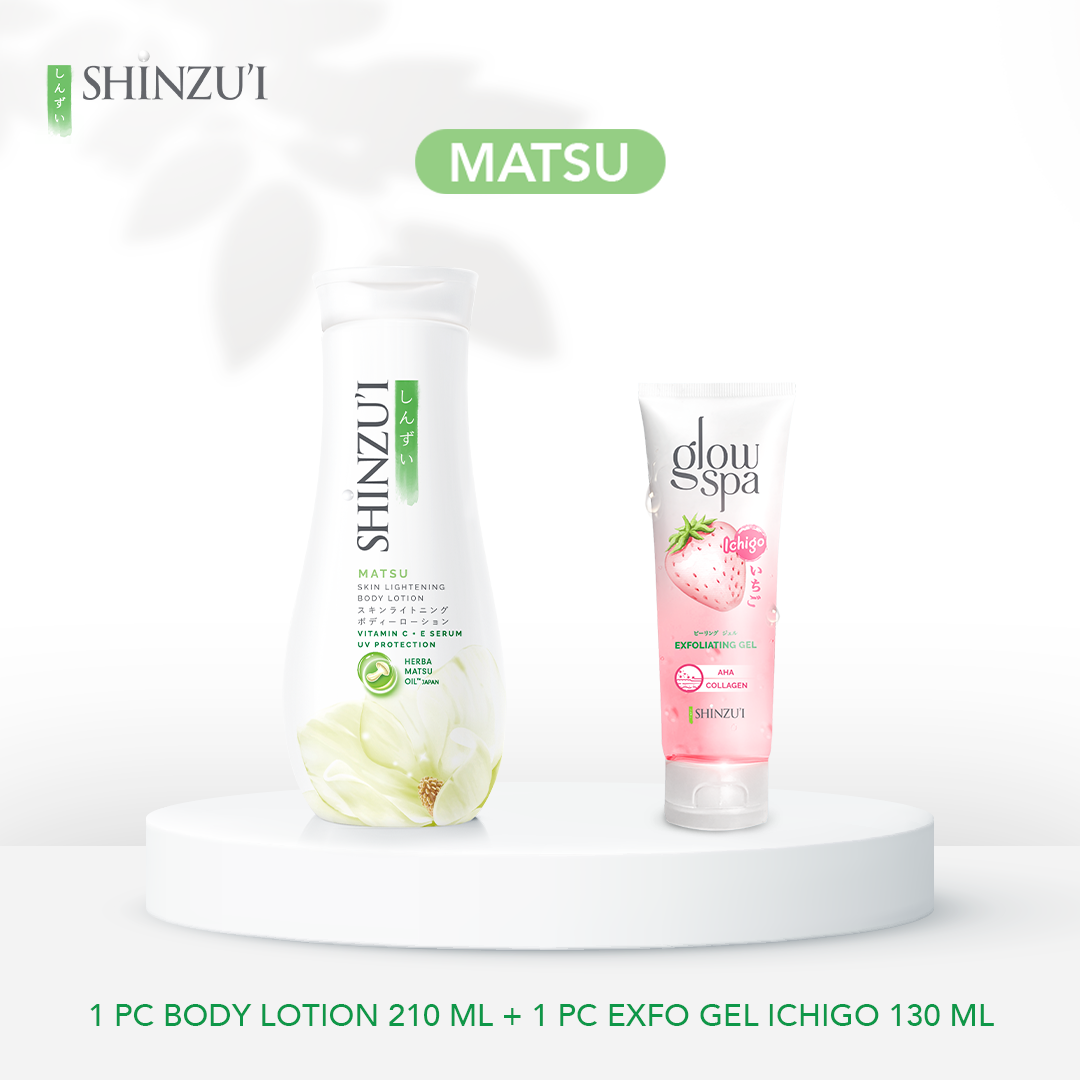 Shinzui Paket Body Lotion 210ml + Glow Spa Exfoliating Gel Ichigo 130ml ...