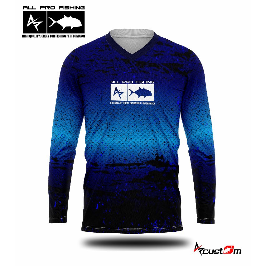 Baju memancing PREMIUM blue scale fish By ap Custom | Lazada Indonesia