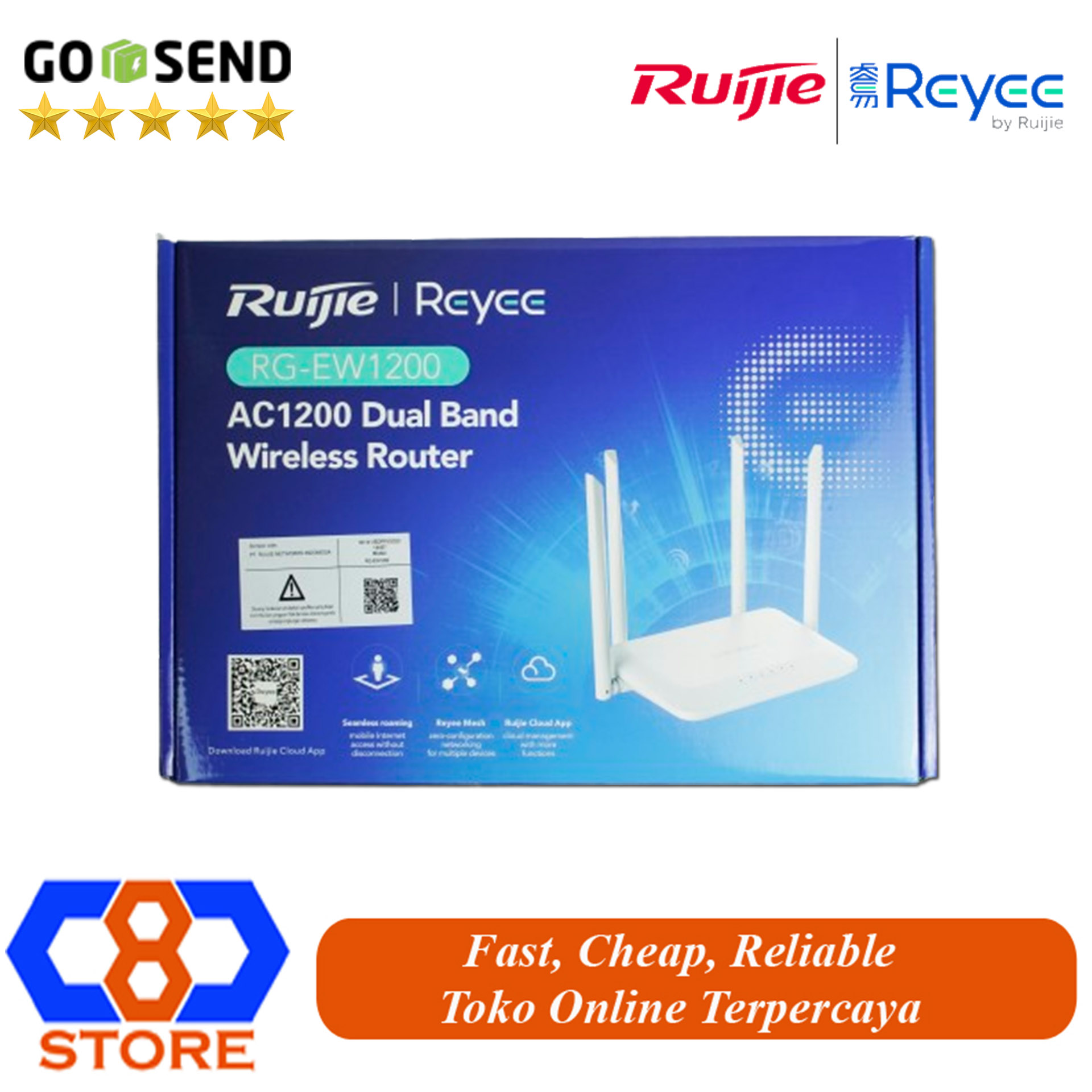 RUIJIE REYEE RG-EW1200 WIRELESS ROUTER AC1200 DUAL BAND | Lazada Indonesia