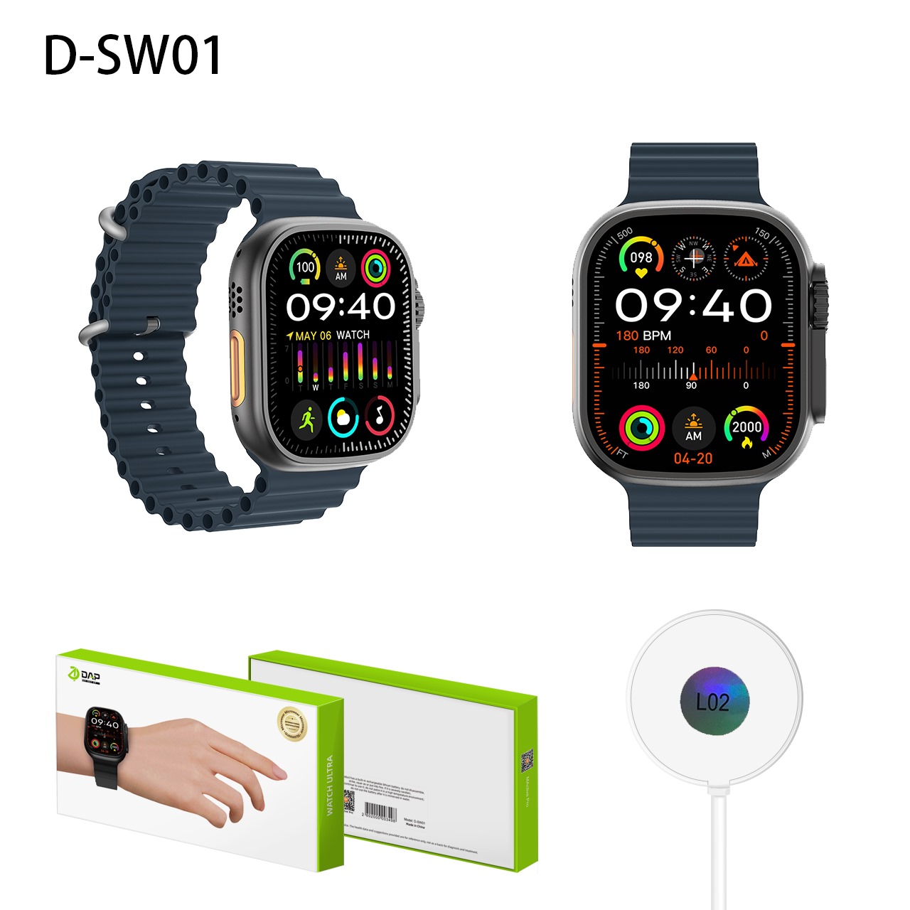 DAP Smartwatch D-SW01 Bluetooth Waterproof Touch Screen Wireless ...