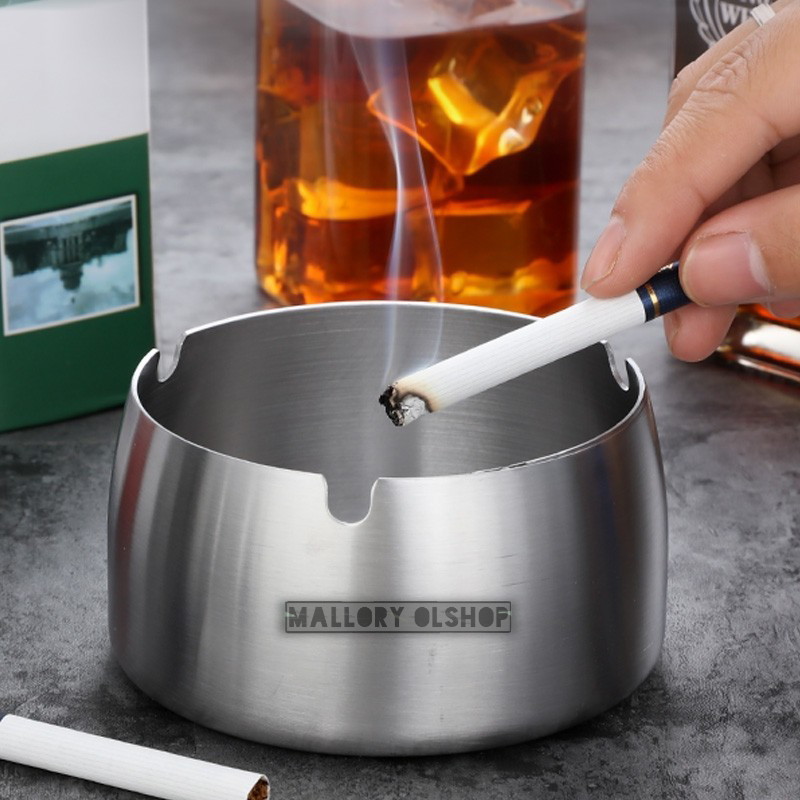 Asbak Stainless Bulat 8cm, Asbak Unik, Ashtray, Pajangan Meja,Asbak ...