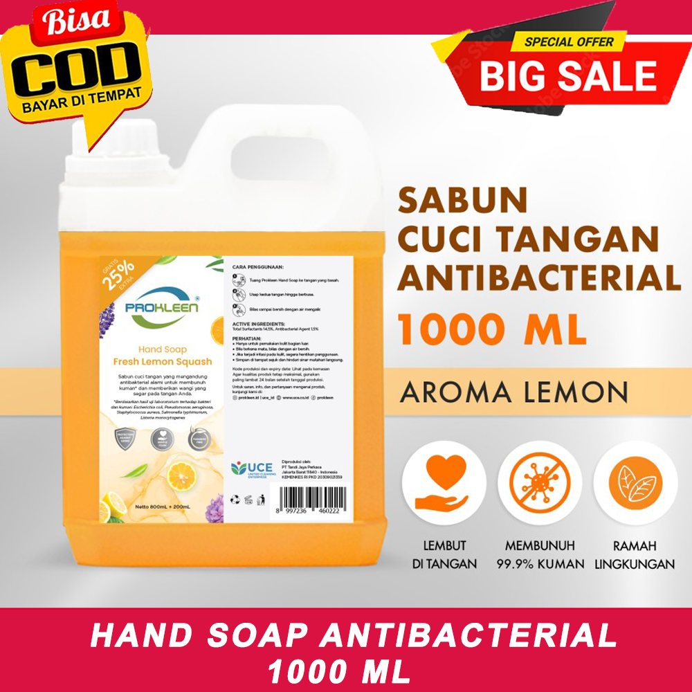 Sabun Cuci Tangan & Piring / HAND SOAP / HAND WASH Antibacterial 1000ml 500ml [1 LT] - SPG ...