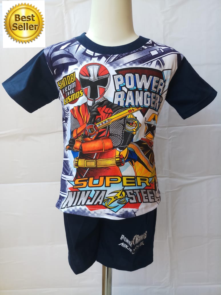 SETELAN KAOS ANAK2 MOTIF POWER RANGERSS UMUR 1 SAMPAI 8 TAHUN - BAJU ...