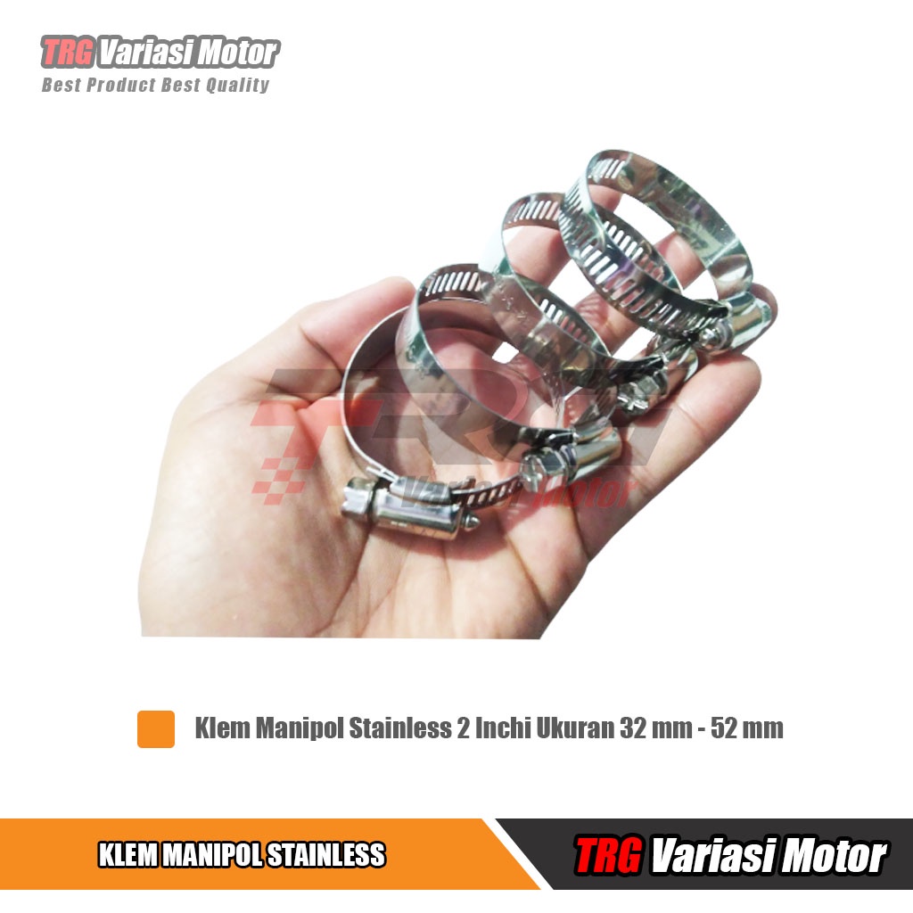 Klem Manipol Stainless Ukuran 2 Inchi TRG Untuk Karbu PE PWK Ukuran 32 ...