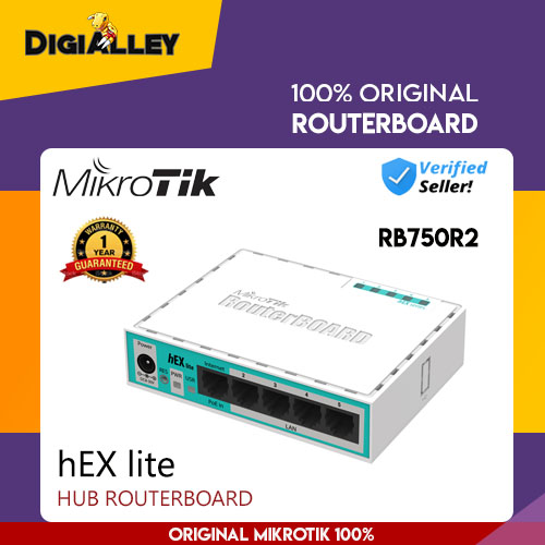Mikrotik hEX Lite RB750R2 Router Lite routerboard 5 Port Ethernet ...