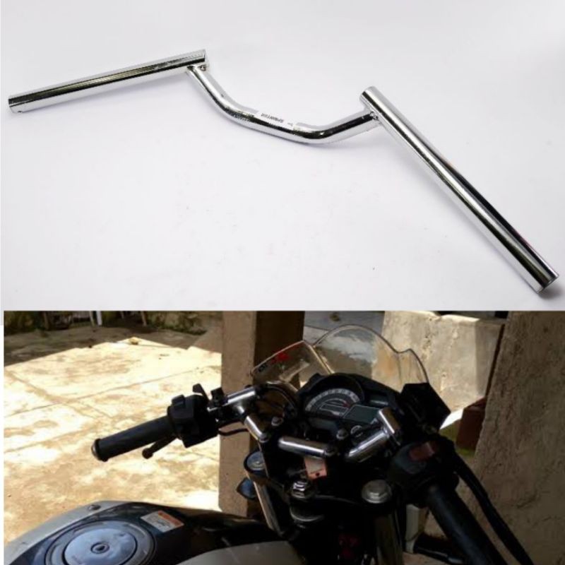 Stang Sprinter racing Pendek Stir CB herex Hitam atau Crhome Tebal ...