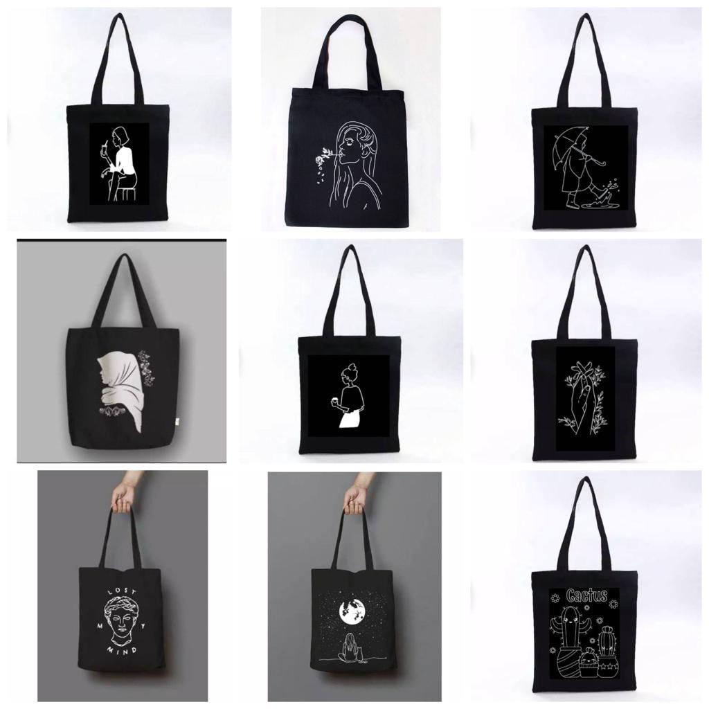 COD STORE - D1386 Totebag Pakai Sleting / Totebag Custom Wanita ...