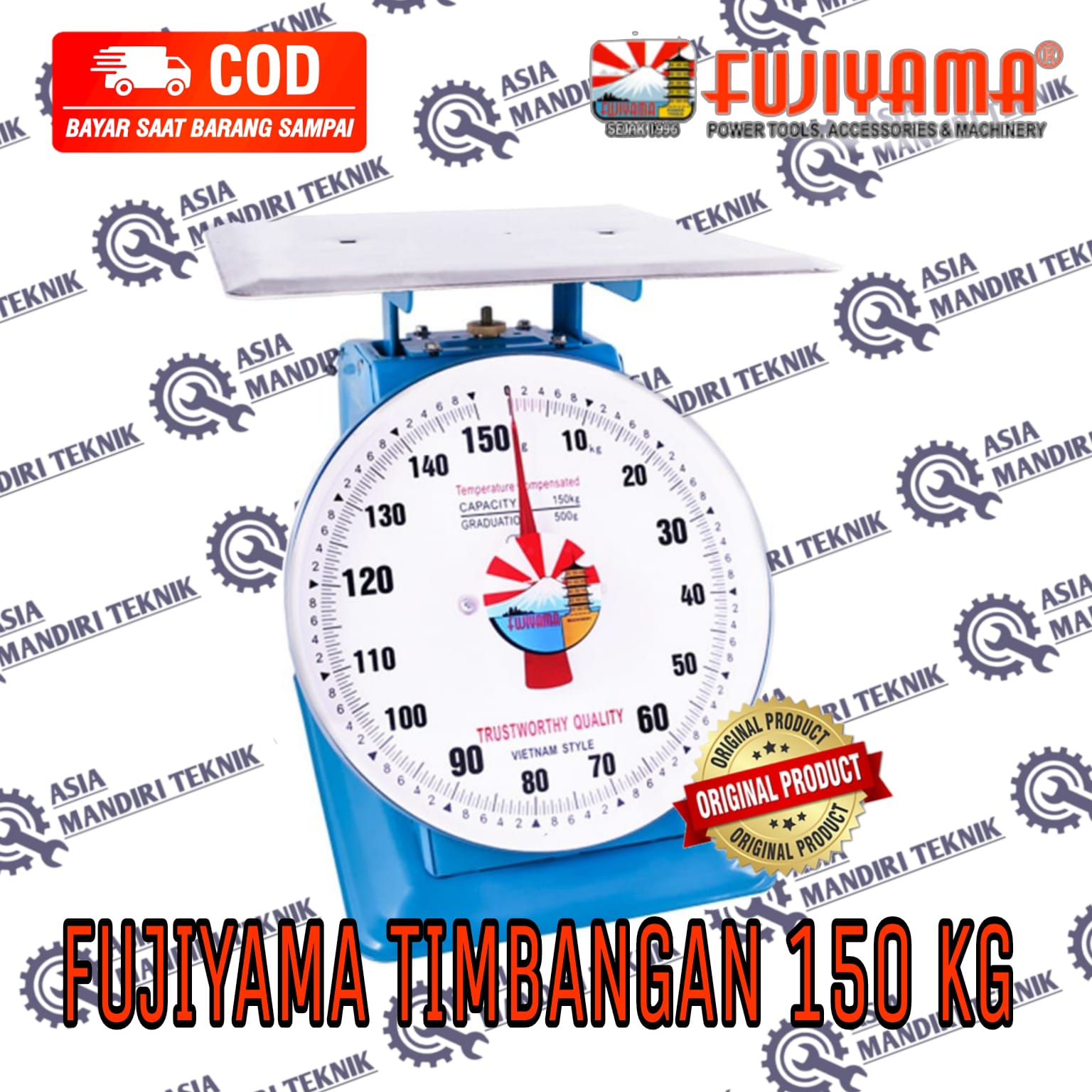 Timbangan duduk jarum FUJIYAMA kapasitas 150kg - Timbangan manual 150kg Asia Mandiri Teknik ...