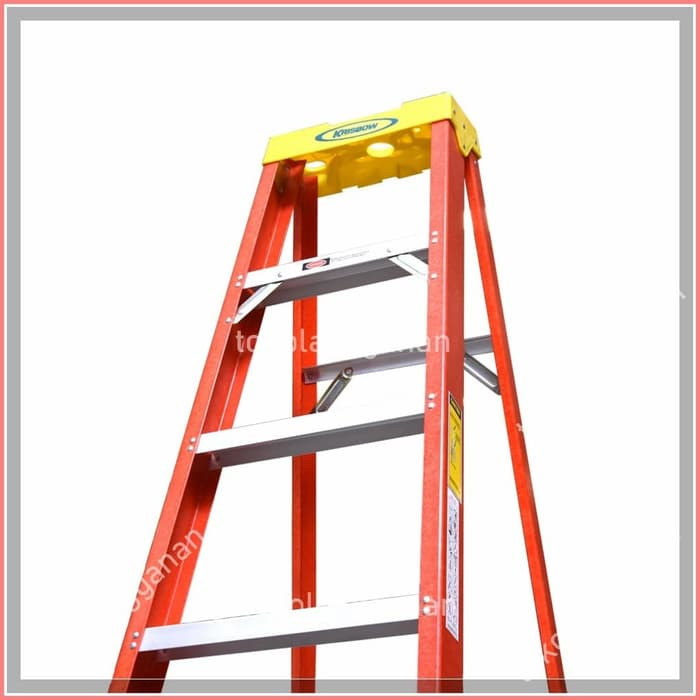 Krisbow Tangga Fiber Glass 10 Step - Merah | Lazada Indonesia