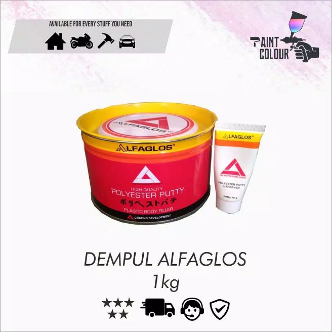 dempul alfagloss 1 kg dempul plastik- besi dan kayu dempul motor dan ...
