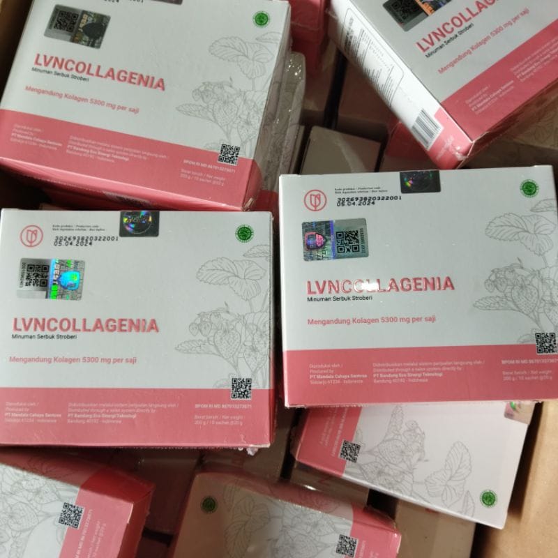 1 BOX LVN COLLAGENIA ORIGINAL RASA STRAWBERRY ORIGINAL MENGANDUNG ...