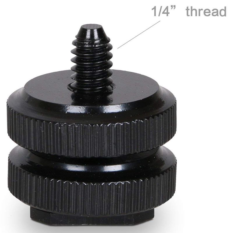 Camera Hot Shoe Mount to 1/4inch-20 Tripod Screw Adapter,Flash Shoe ...