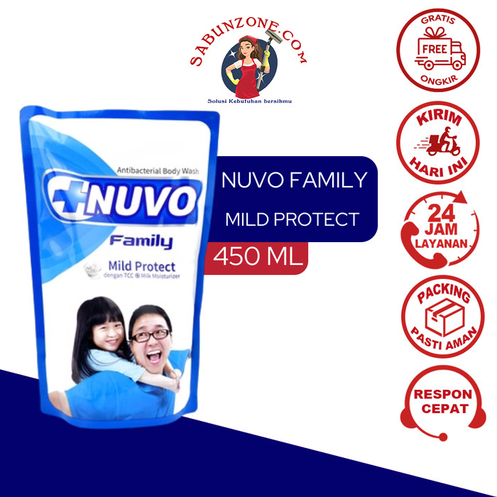 Nuvo Family Antibacterial Body Wash Mild Protect 450 ml | Lazada Indonesia