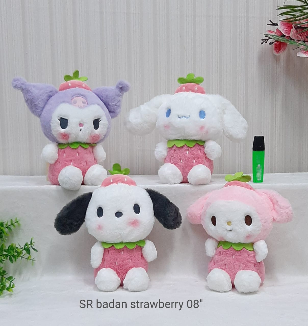 Boneka Kuromi, Cinnamorol,l Pochacco, Melody Badan Strawberry Size 08 ...